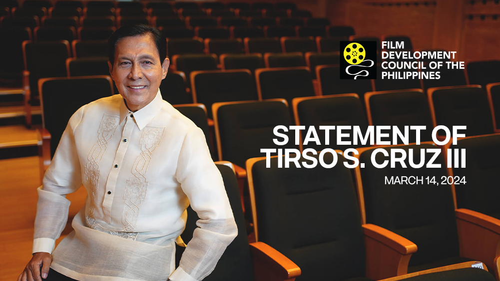 The official statement of former FDCP Chairman & CEO Tirso Cruz III on his resignation | FDCP